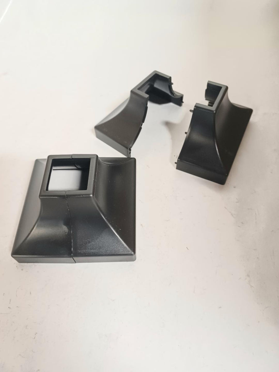 1" Railing Base 2 Skirt COVERS snap feet hides bolt heads or concrete ...
