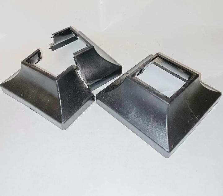 Rail posts base covers 2 pack 1 1/2" snap feet cosmetic repairs hides ...