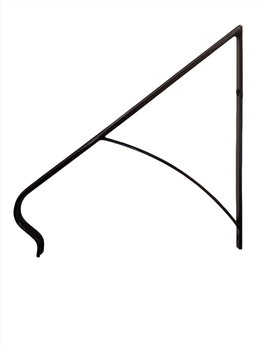 Wrought Iron 22" Hand rail Grab Rail with a curved support Bar Safety ...